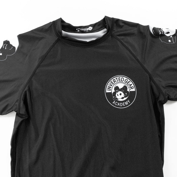 Academy Black Round Logo Short Sleeve Rashguard – Inverted Gear